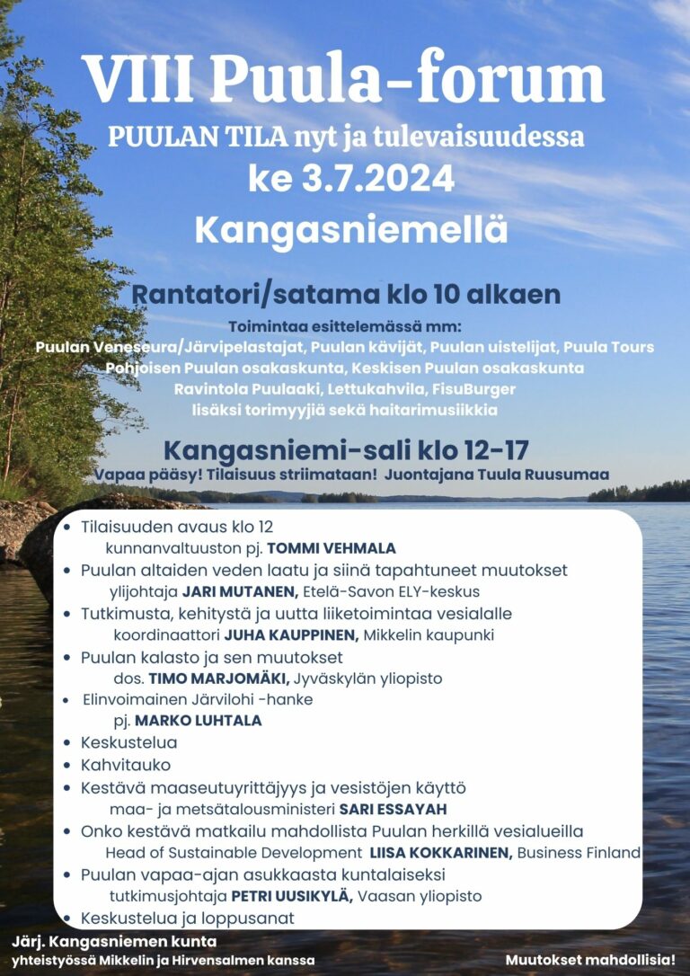 VIII Puula-forum | Kangasniemi